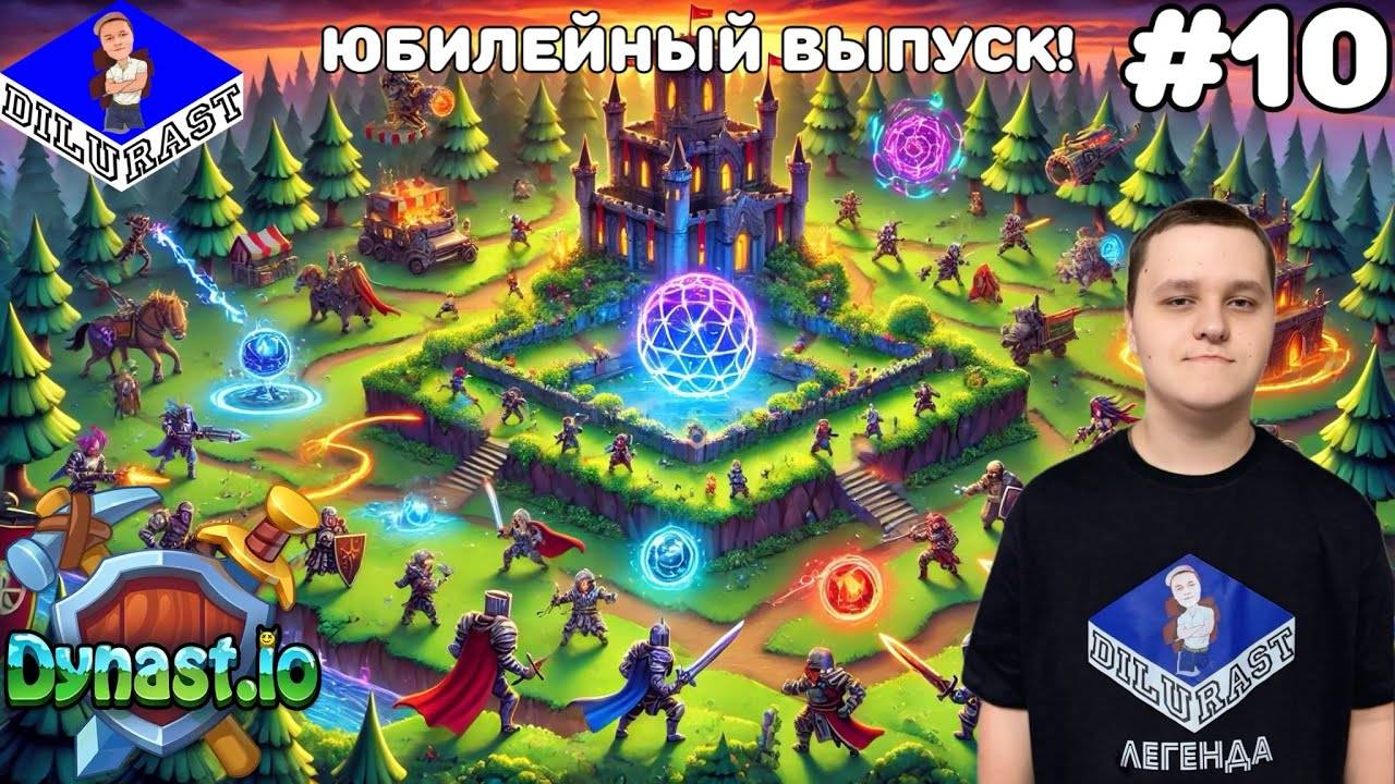 Dynast.io #10 ИГРОВОЕ ШОУ! ЮБИЛЕЙНЫЙ ВЫПУСК! ВИДЕОИГРА ОНЛАЙН! GAMEPLAY! ИГРОВОЙ КАНАЛ Dilurast