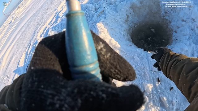 Зимняя рыбалка 11.0.1.2025 Проверка перемёта. Не всё коту масленица.