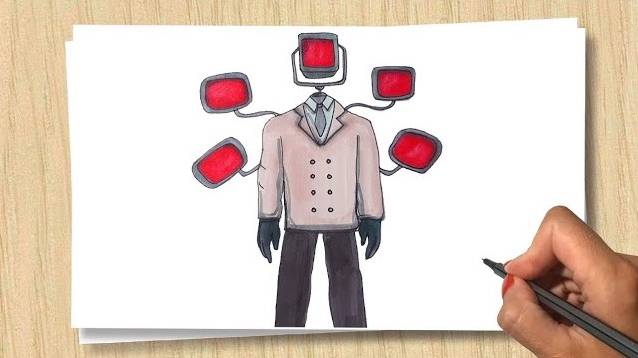 Рисуем Титан TV Man Skibidi Toilet _ Drawing Titan TV Man