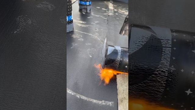 Выплавление шва рулонной гидроизоляции