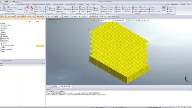 midas Converter: импорт расчетной модели из ЛИРА САПР в GTS NX