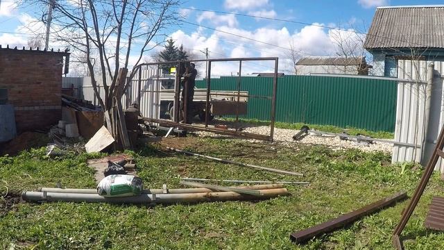 Откатные ворота за 4 минуты. Таймлапс.