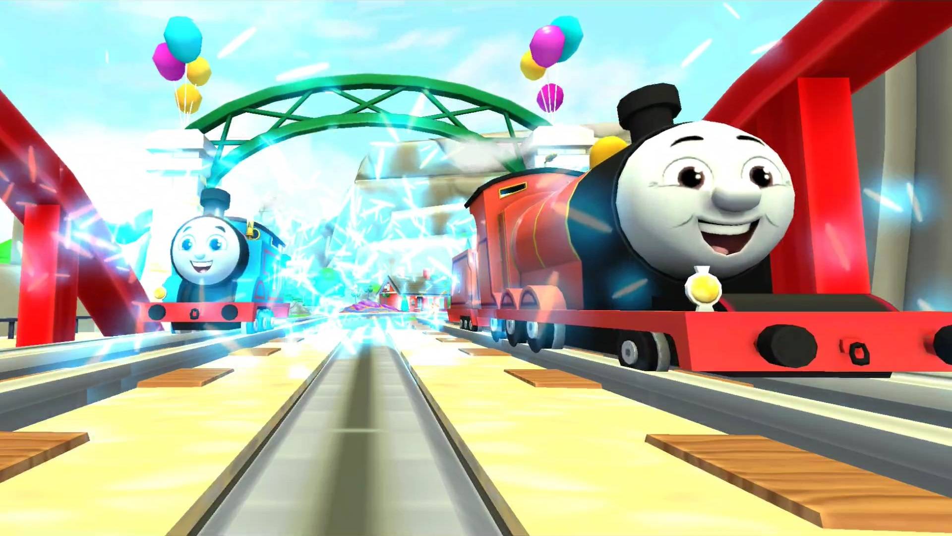 Паровозик Томас соревнуется с другими паровозиками  | Мультфильм Гонки Поезда для детей