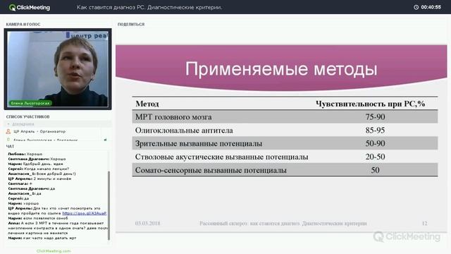 Как ставится диагноз РС. Диагностические критерии