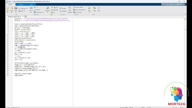 How to handle ENVI images of hyperspectral data in MATLAB