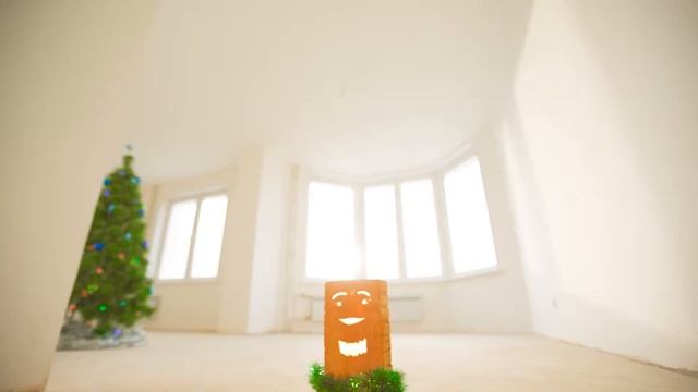 Реклама строительной компании "Арбан". Кирпич. Новый год.