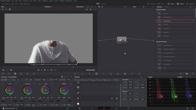 Базовая работа с масками в DaVinci Resolve
