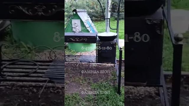 Мангал с крышей. С производства до участка клиента.