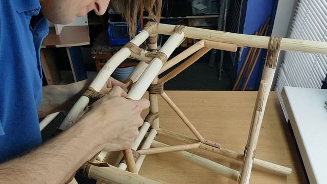 Стул плетеный - часть 2, оплетка стыков каркаса