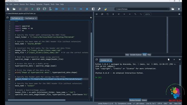 What is the best way to read and save ENVI images of hyperspectral data in Python