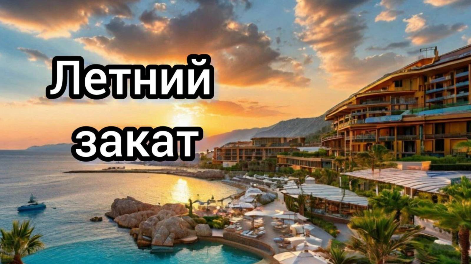 Летний закат. Спокойная инструментальная музыка.