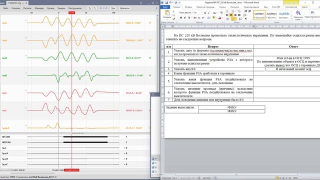 Анализ осциллограмм 2. Задание 5