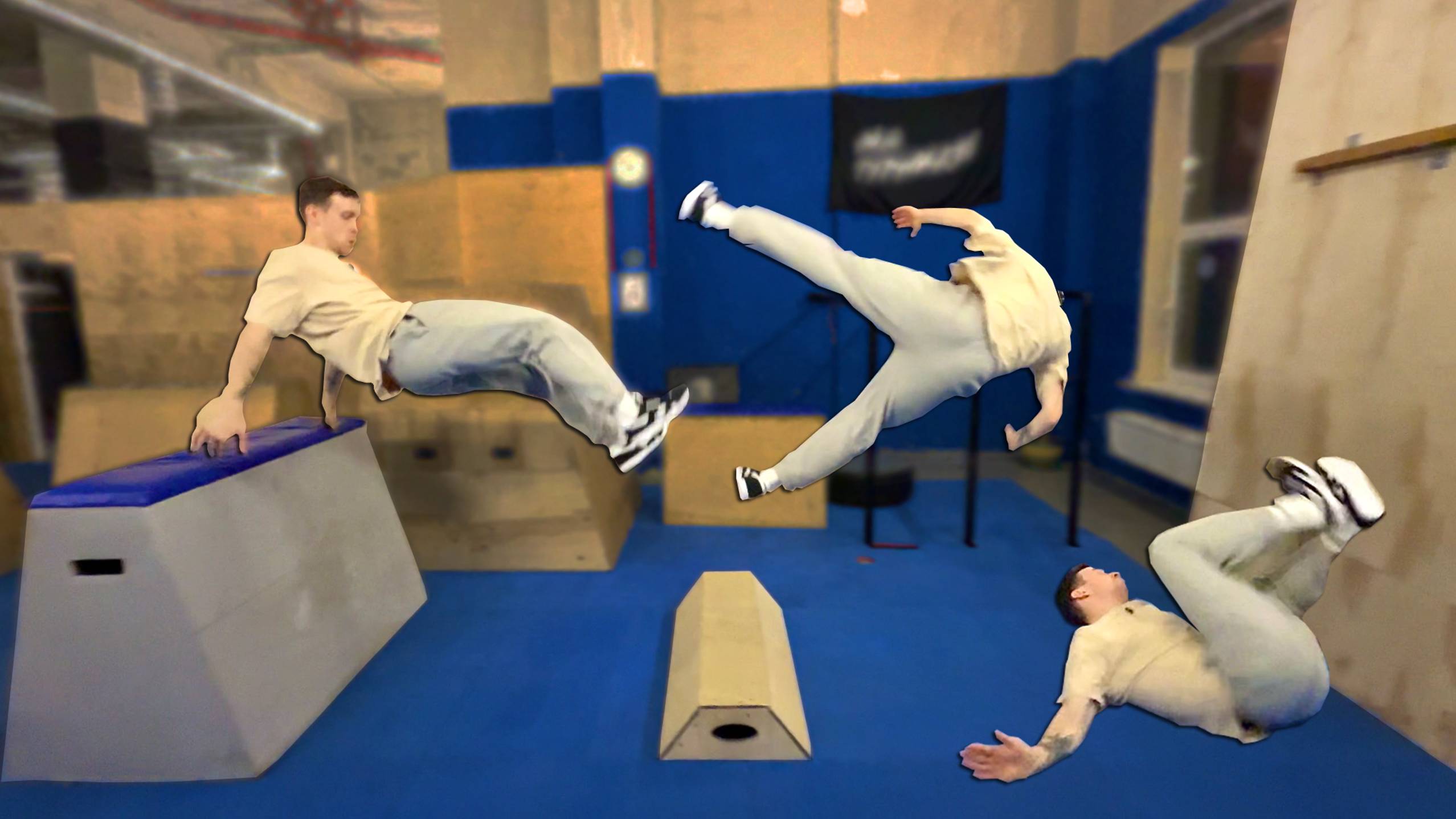 ПЕРВОЕ ПАДЕНИЕ в 2025 / Обзор ПАРКУР зала, где я преподаю