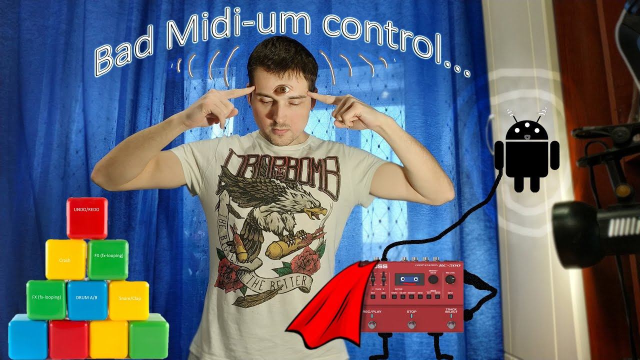 #Boss RC-500 Loop station #RC500 #BOSS.Контроль RC-500 по средствам midi с Android устройства.