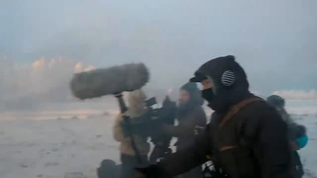 со съемок фильма "прощаться не будем" тверская область -40 мороз