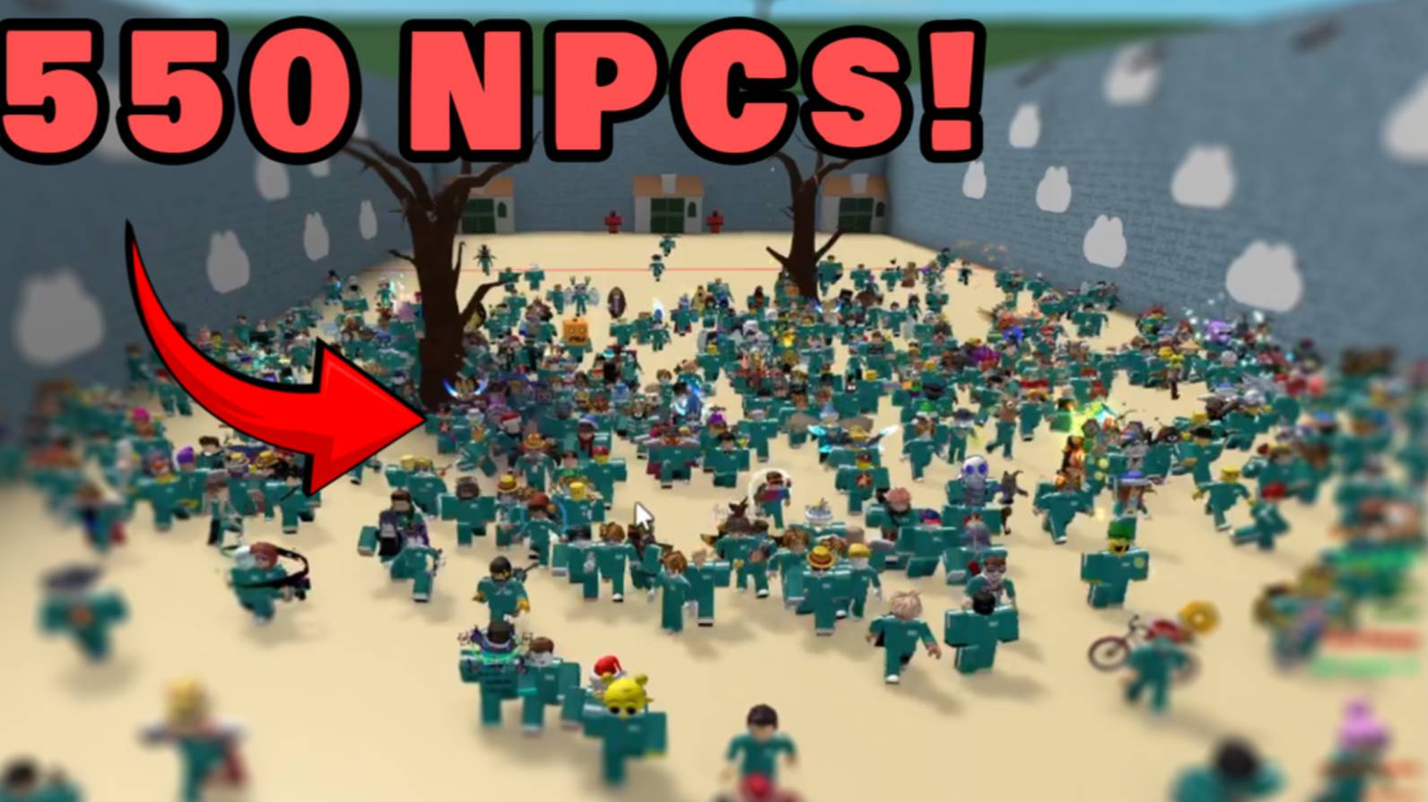 Игра в кальмара но я самый главный и вместо людей нпс!