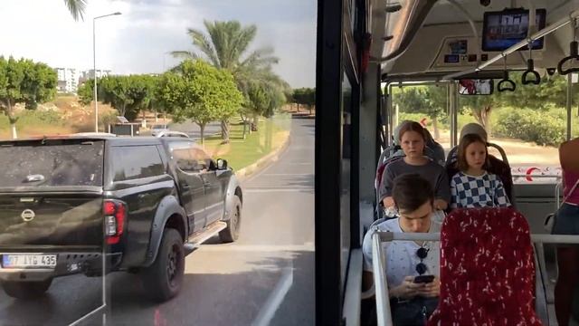 Как добраться из отеля Бенна до ТЦ Марк Анталья на автобусе и проверить балас транспортной карты.