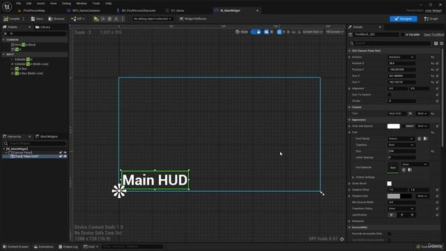 16 - Lecture 16 Creating the Main Widget HUD