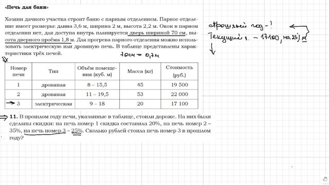 ОГЭ по математике. Печь для бани. Задание 4 (1)