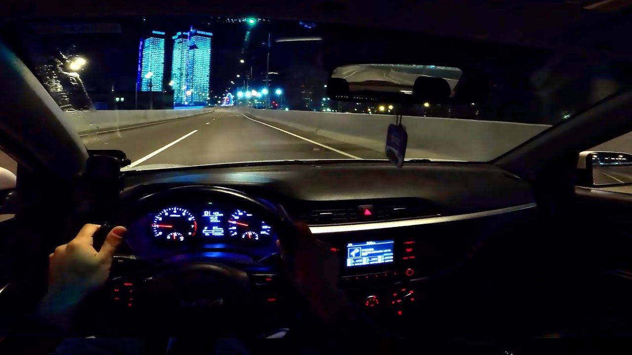 2021 Kia Rio / Киа Рио 1.4 автомат 100 л.с. | Разгон 0-100 | Ночной тест-драйв от первого лица