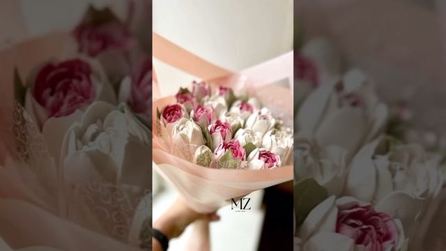 Зефирные цветы Съедобные букеты Тюльпаны из зефира