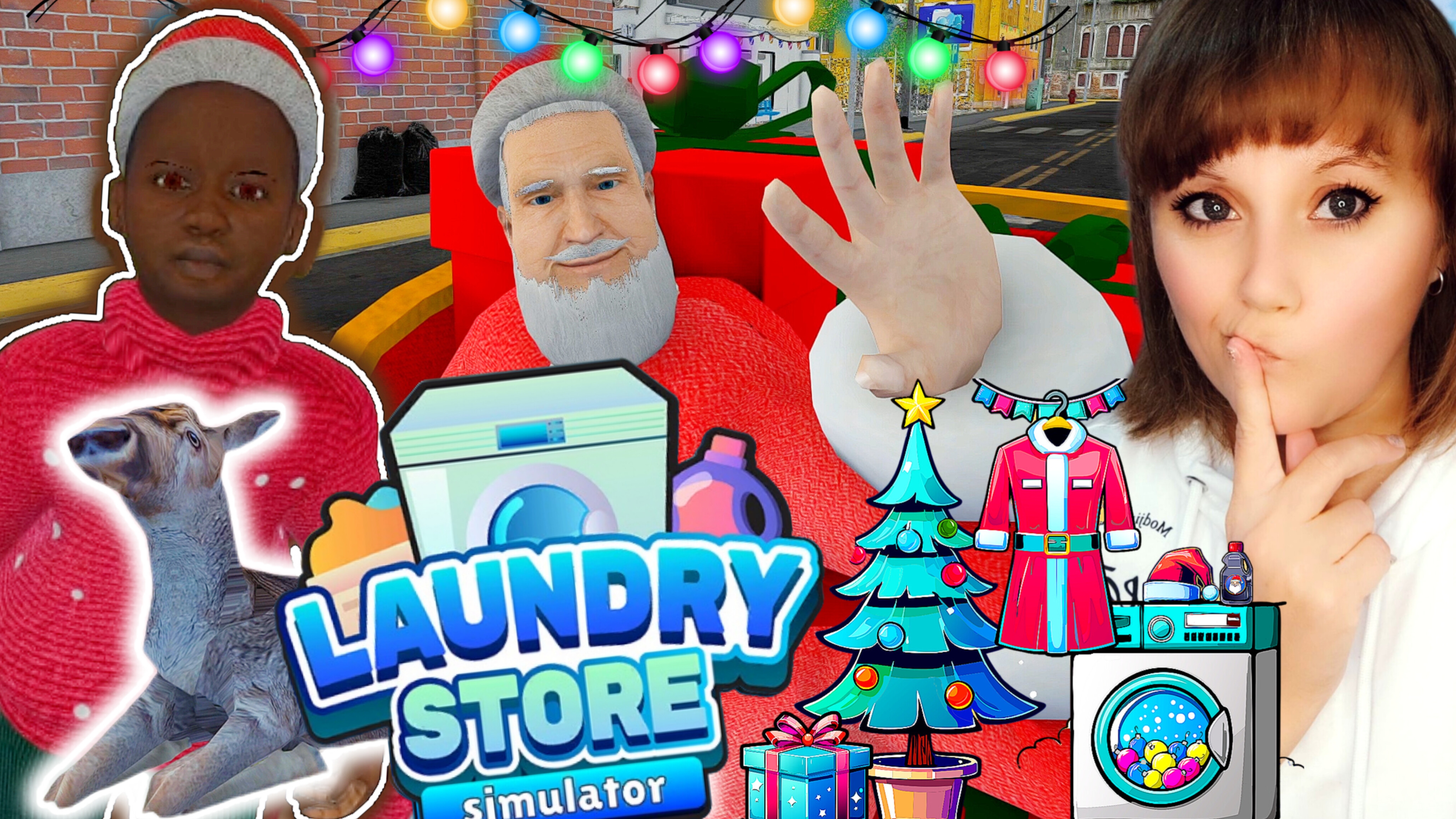 Сопляк  и Санта развели на 60$. Симулятор прачечной #1. Новый бизнес. Laundry store simulator.