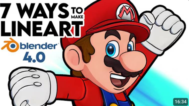 7 Способов сделать контурный рисунок в Blender 4 0