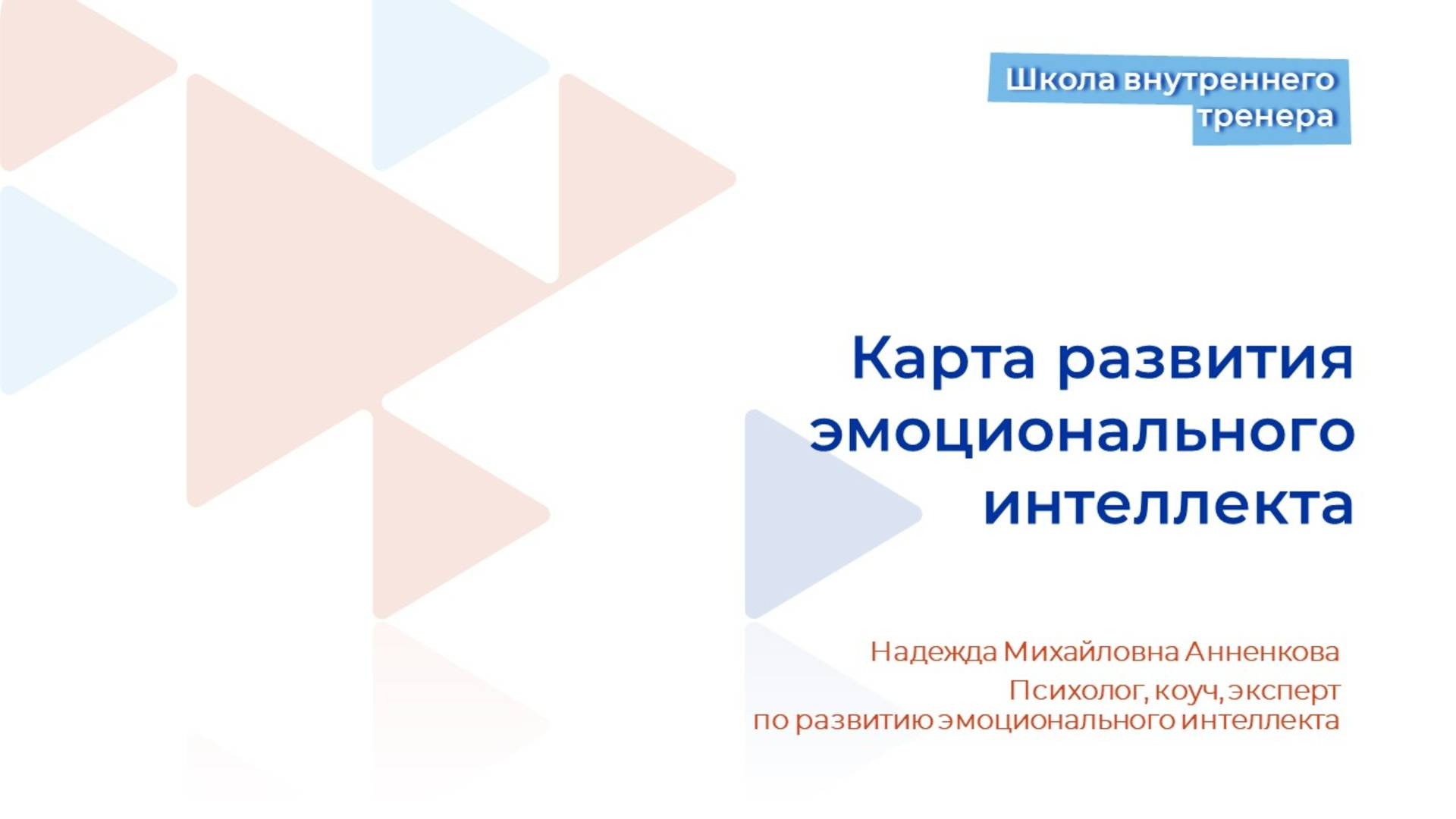 Видеолекция 13. Карта развития эмоционального интеллекта