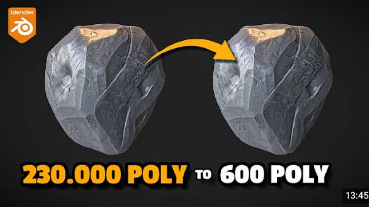 Перенесите ВЫСОКОПОЛИГОНАЛЬНЫЕ детали в низкополигональный объект в Blender