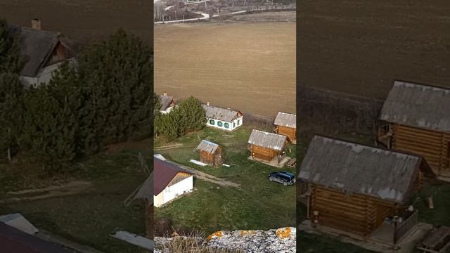 Виды с горы Крокодил(Арман-Кая) на Бельбекский каньон и этно-центр Славянская деревня. Крым.