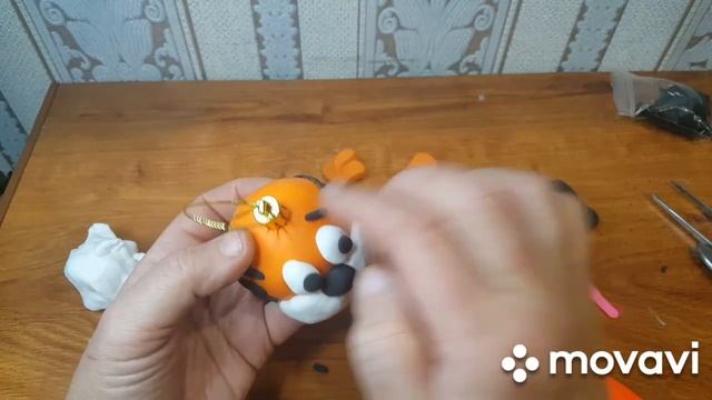 Тигрёнок из воздушного шарика.