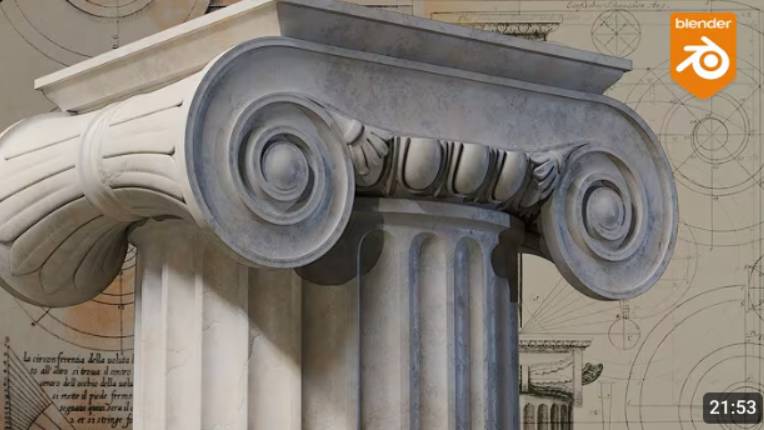 Давайте смоделируем Ionic capital  в Blender - пошаговое руководство