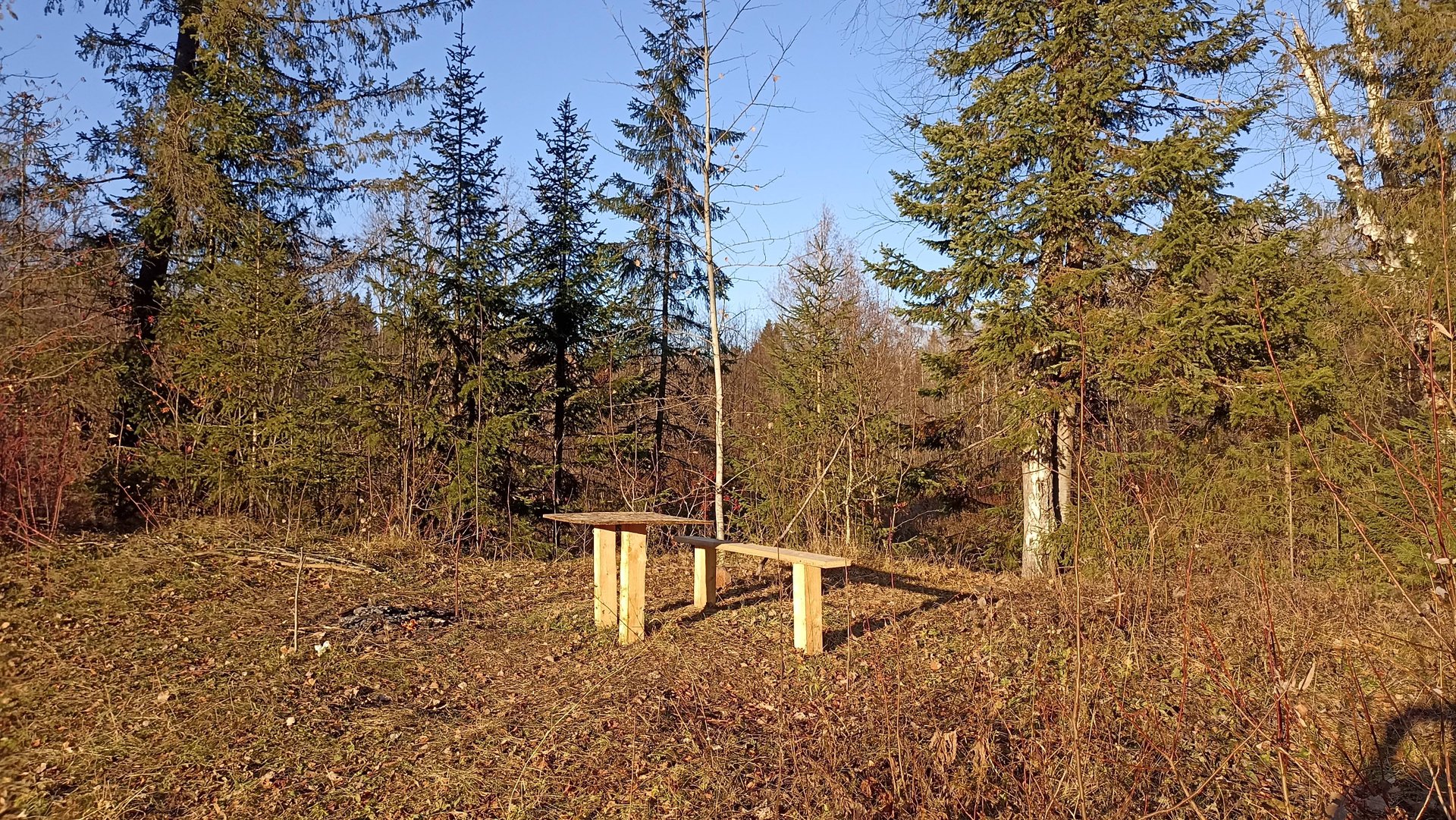 Оборудованное место для отдыха рыбаков