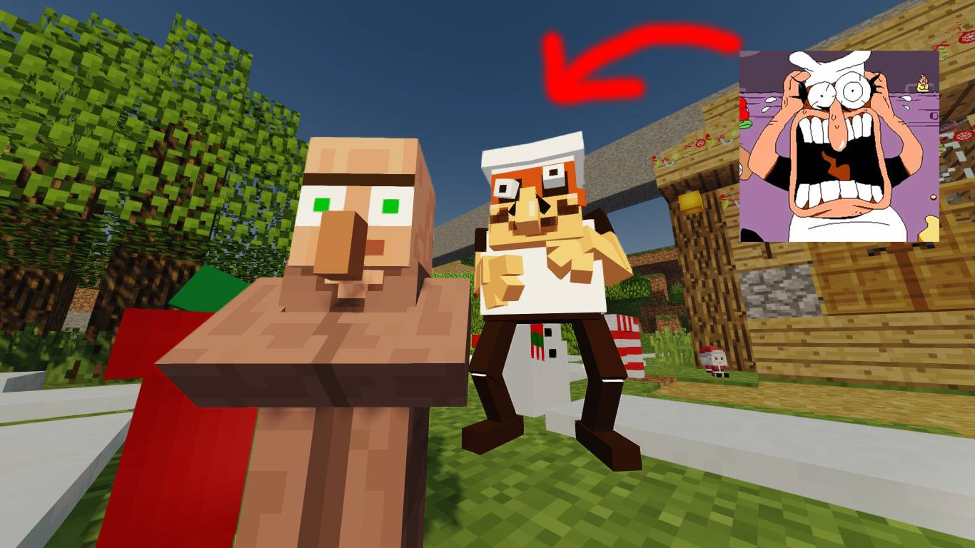 Смешные моменты с жителями майнкрафт