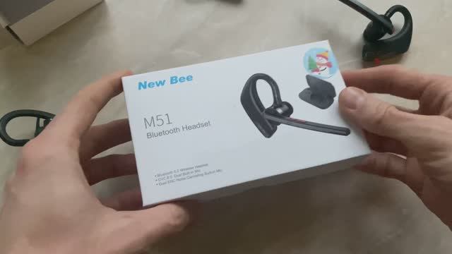 #RR# Блютуз гарнитура New Bee M51. Превосходное шумоподавление и эргономика
