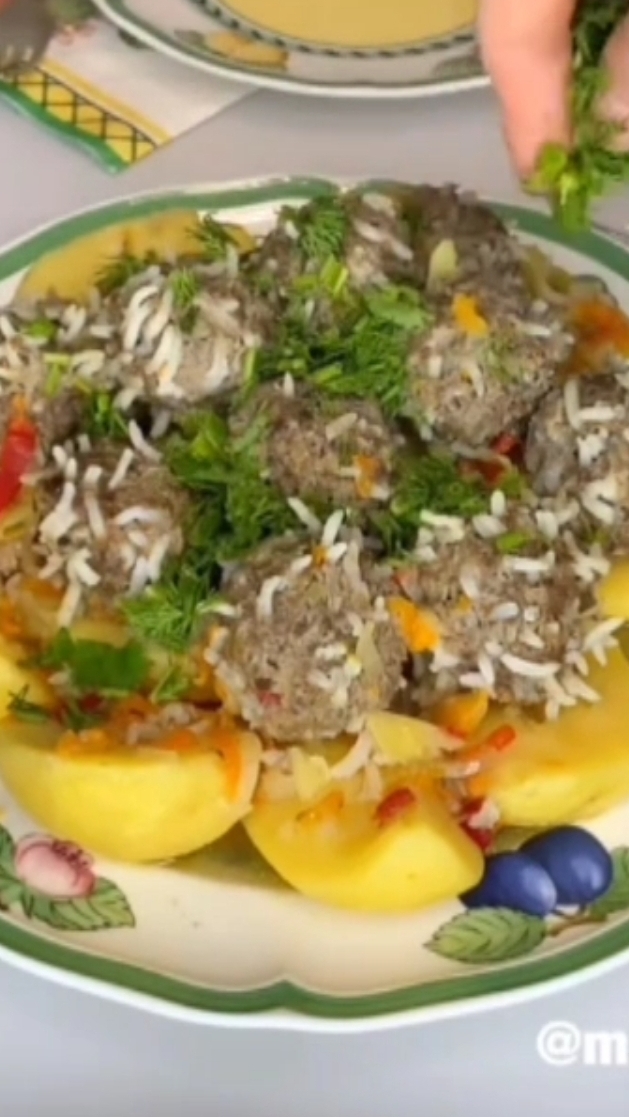 Фрикадельки с картошкой. 🍲❤️🔥
