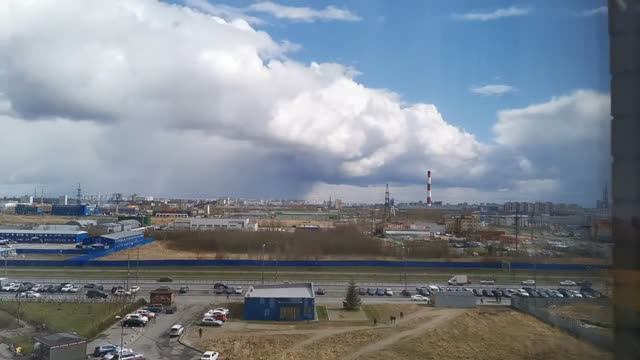 27 апреля 2020 (Парнас) - солнце, тучки, снег - Timelapse