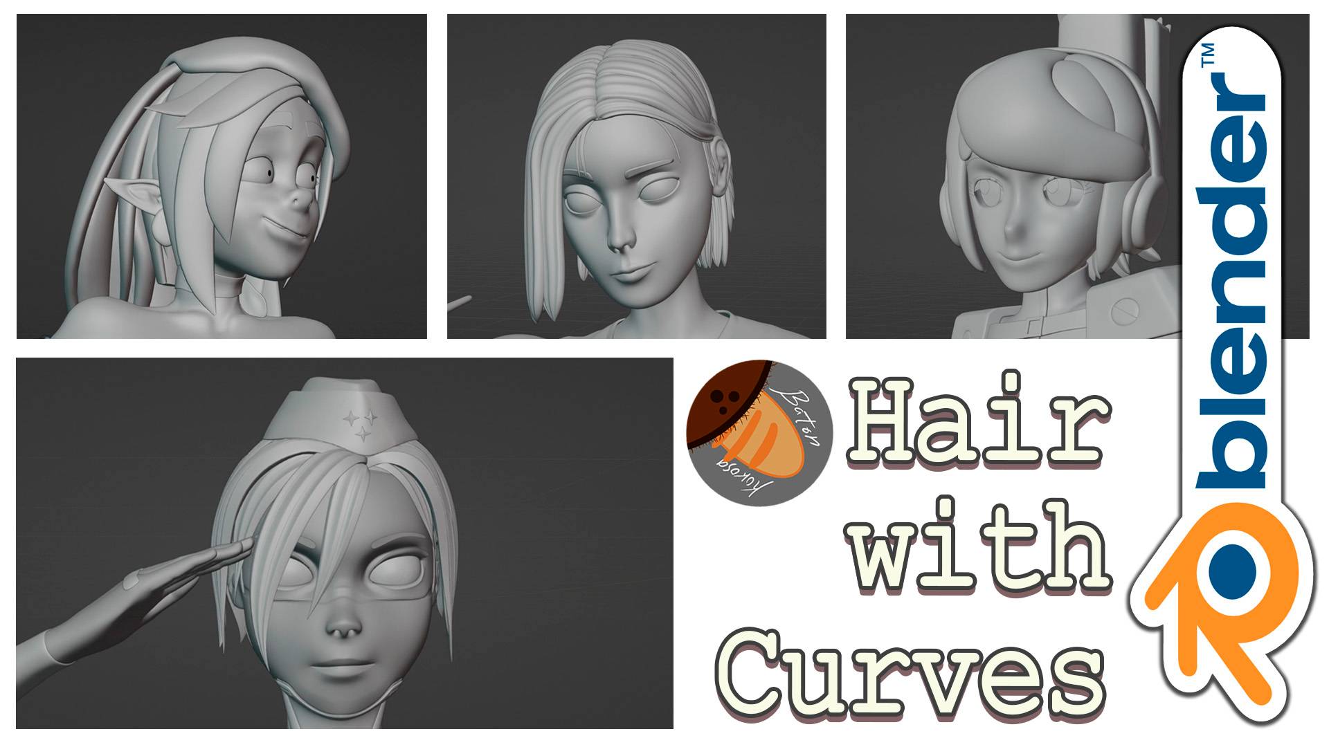 Blender Tips - 01 - Hair with curves. Прядь волос с помощью кривых.