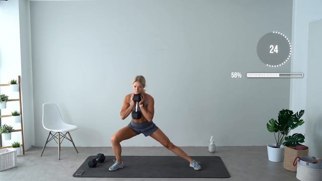 День #16. 30 минут силовая тренировка с гантелями. От блогера #growingannanas