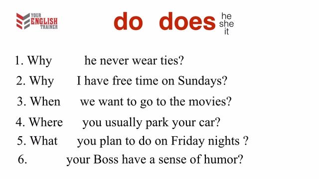 Уровень 1. Урок 10. Your English Trainer. Интенсив курс для начинающих