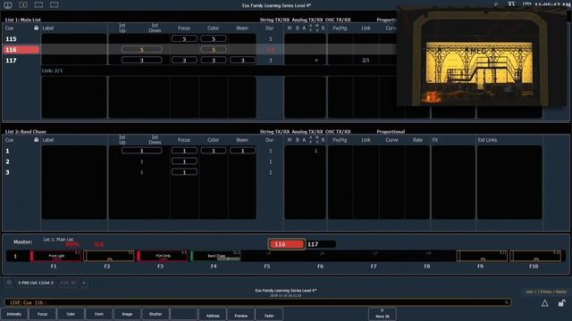 Учебный видеокурс Eos IV. Воспроизведение нескольких кью-листов