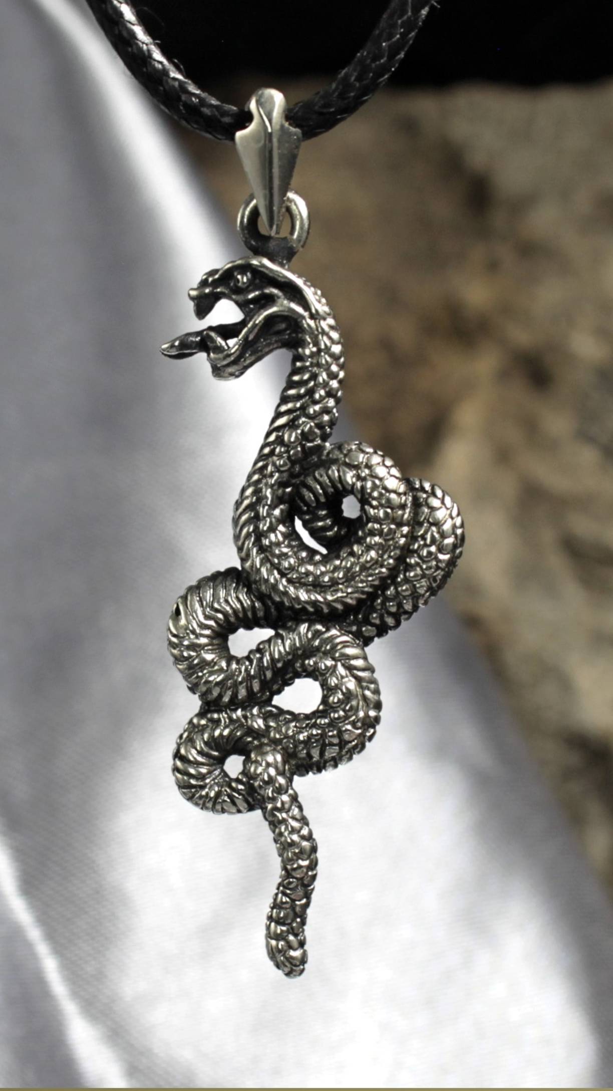 ЗМЕЯ ЖЕНСКИЙ ДВУХСТОРОННИЙ КУЛОН АЛХИМИЧЕСКИЙ СИМВОЛ БЕССМЕРТИЯ БРЕНДА JOKER-STUDIO