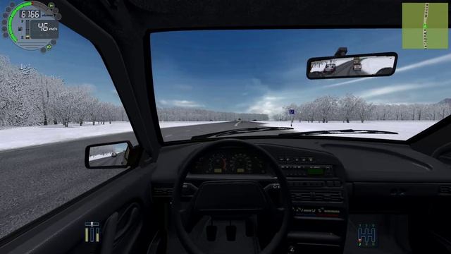 привёз брату четырку зимой City Car Driving