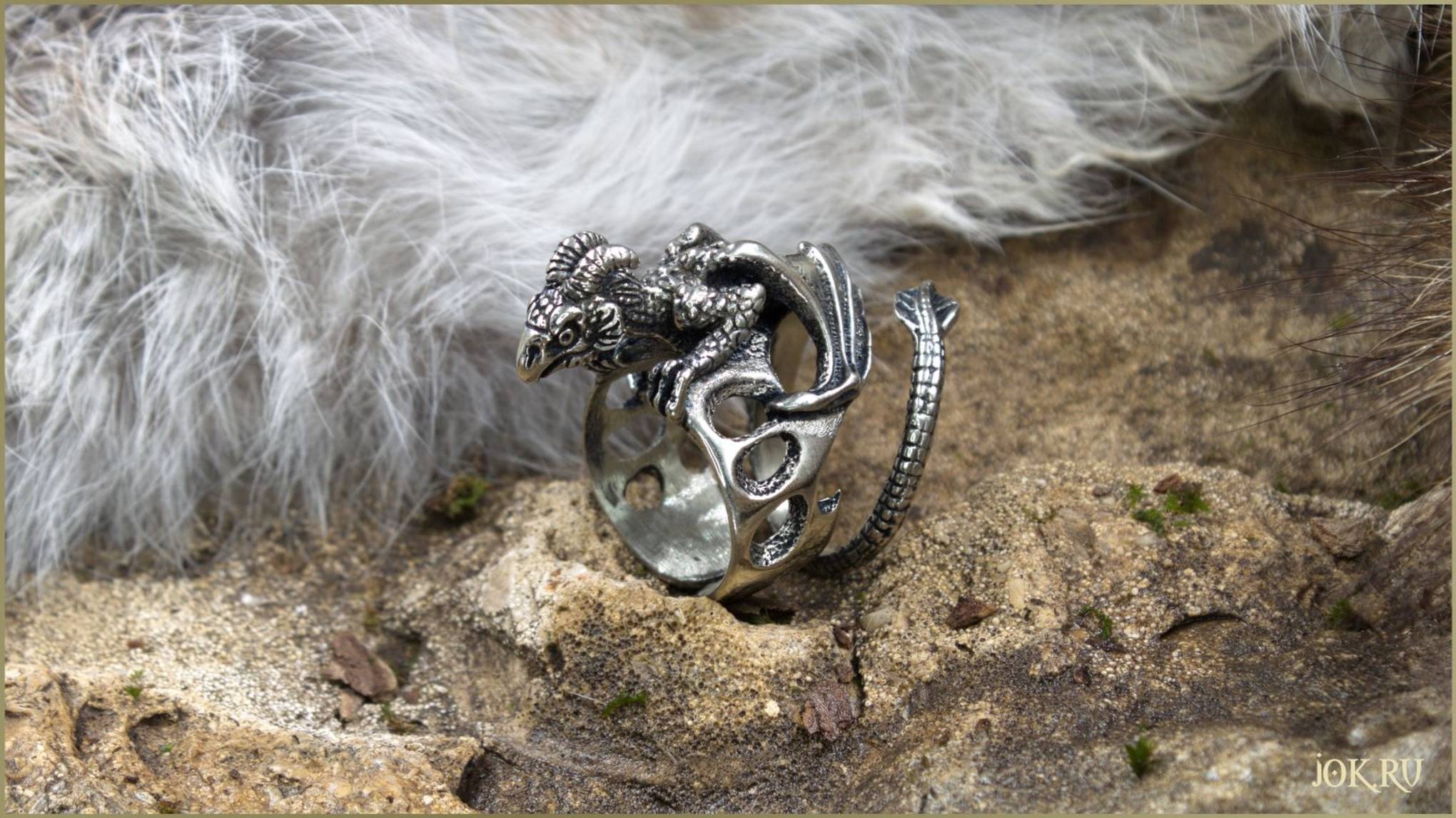 ЭКСКЛЮЗИВНОЕ КОЛЬЦО ВИВЕРНА ПЕРСТЕНЬ С ДРАКОНОМ ЮВЕЛИРНЫЙ АКСЕССУАР В СТИЛЕ ФЭНТЕЗИ