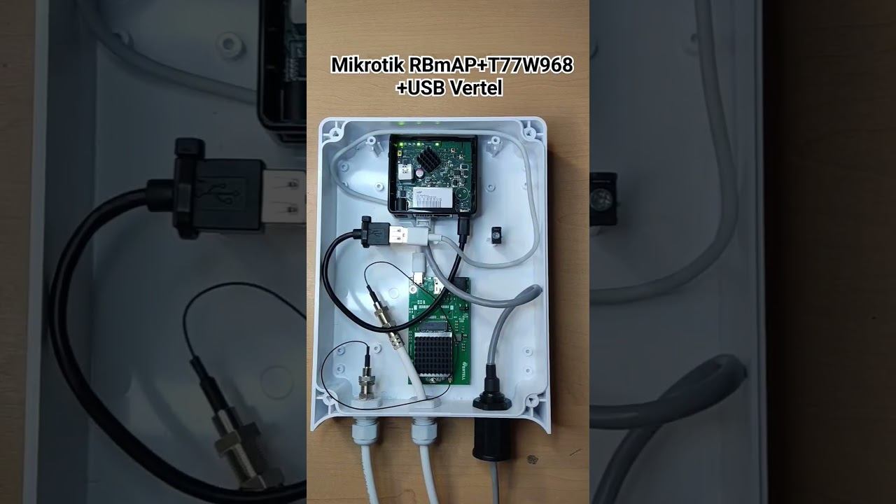 роутер Mikrotik RBmAP с модемом Foxconn T77W968 +USB адаптер Vertel
