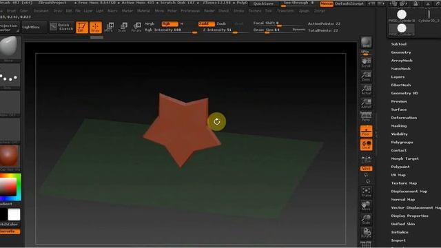 ZBrush как сделать звезду