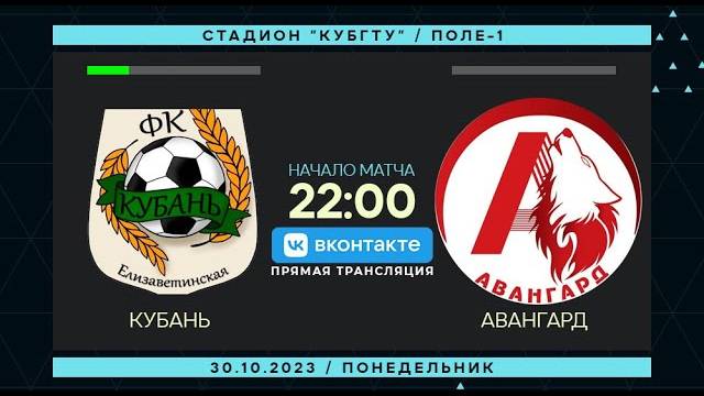 Кубань - Авангард | 30.10.2023