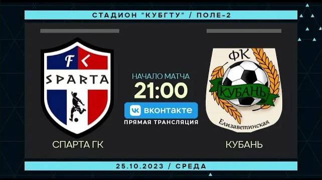 Спарта ГК-м - Кубань | 25.10.2023