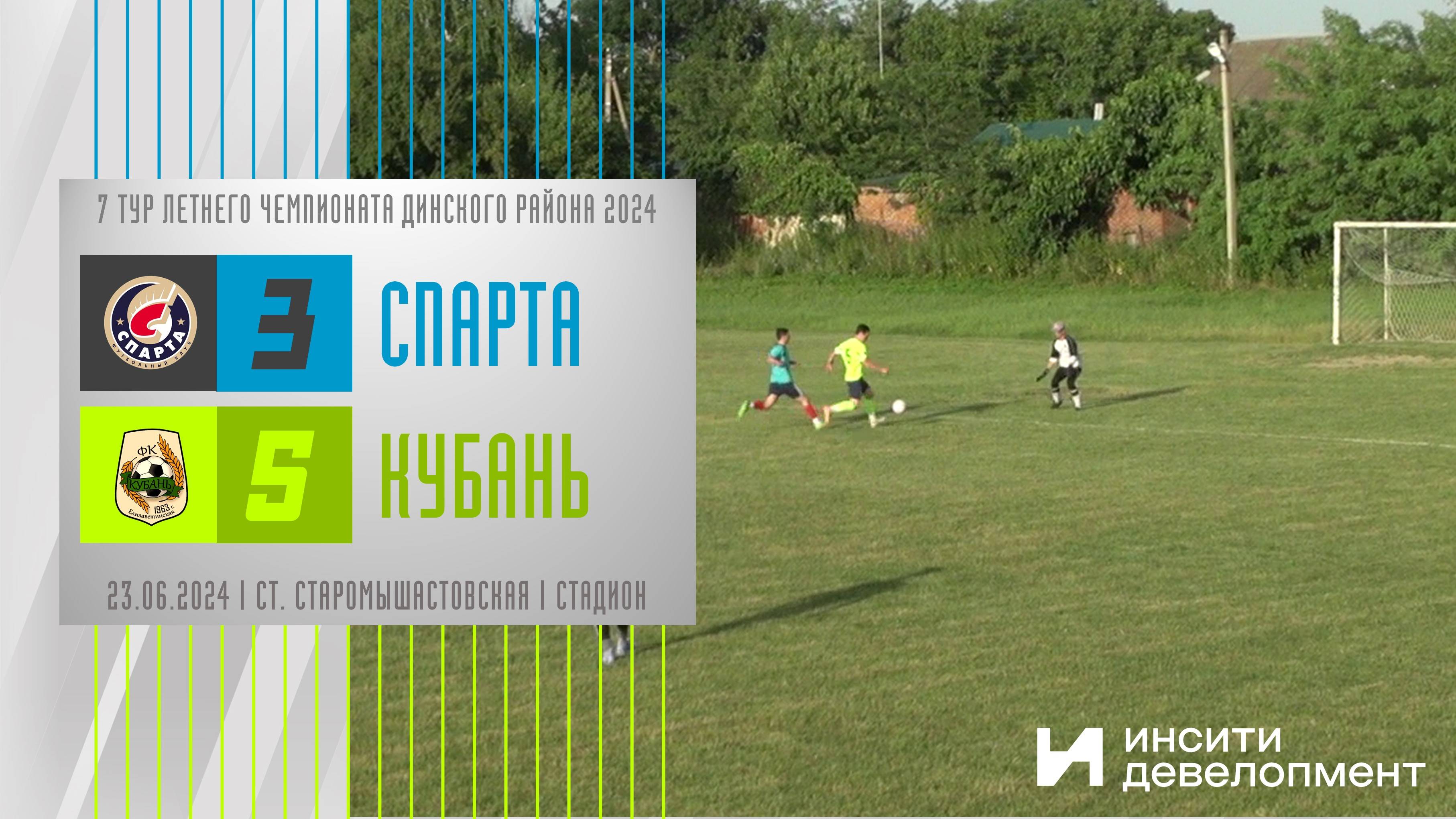 Спарта x Кубань Елизаветинская | 23.06.2024 | Обзор матча