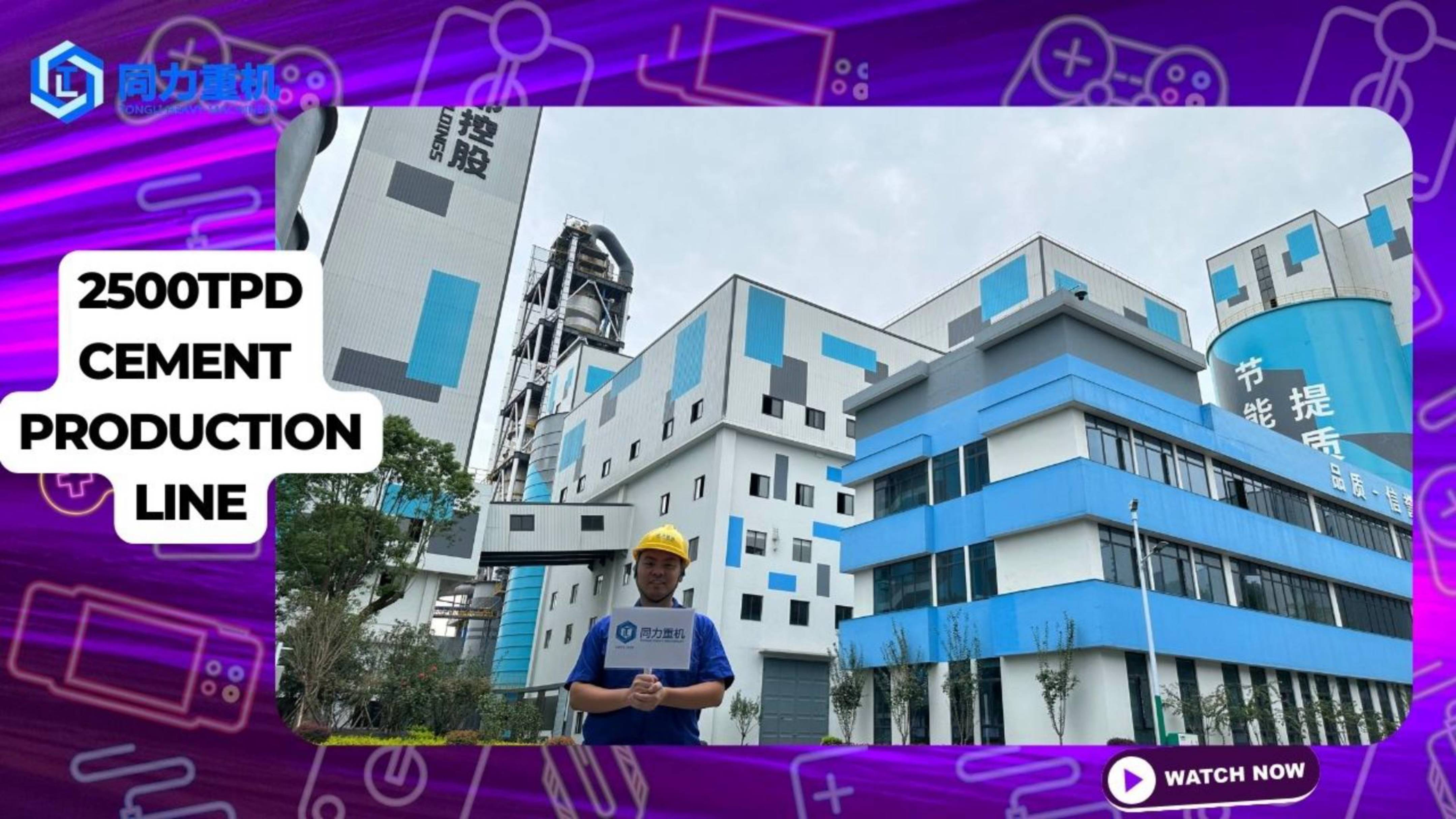 2500 тонн в день Оборудование линии по производству портландцемента Принцип